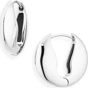 MISSOMA Pebble Hinged Hoop Earrings - Silver