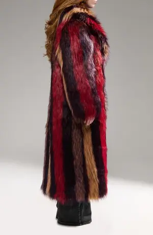 AZALEA WANG Esmara Multicolored Faux Fur Coat