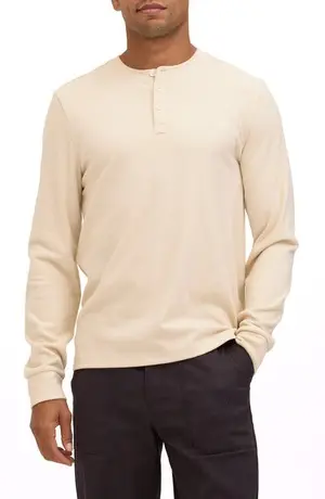 THREADS 4 THOUGHT Elias Long Sleeve Henley - Tapioca