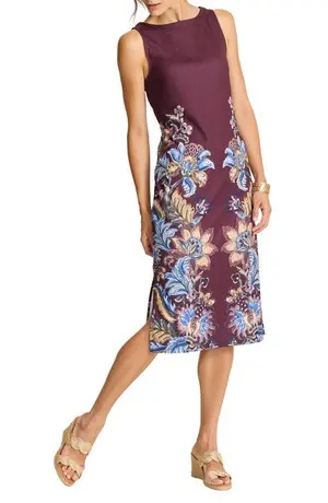 Tommy Bahama Darcy Mesa Shores Bateau Neck Midi Dress
