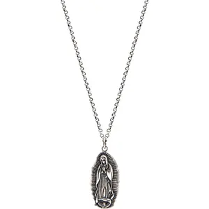 NIALAYA JEWELRY Our Lady Of Guadalupe Pendant Necklace - Silver