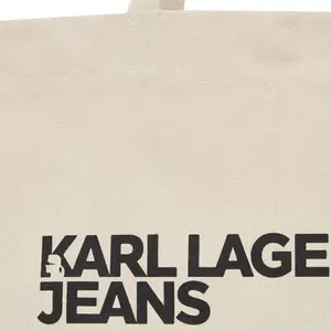 Karl Lagerfeld East-west Logo Shopper Tote - Natural