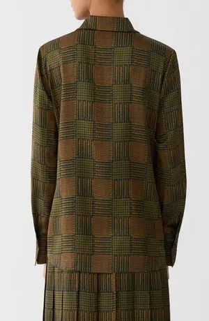 Lafayette 148 New York Scottie Silk Shirt