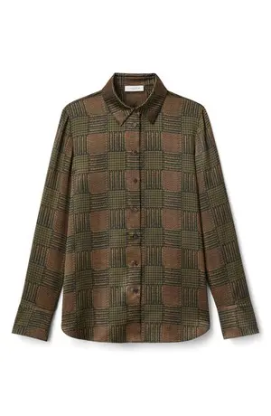 Lafayette 148 New York Scottie Silk Shirt