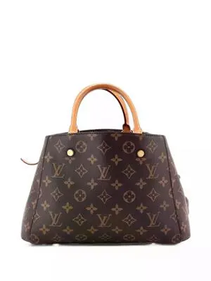 LOUIS VUITTON Montaigne Handbag Monogram Canvas Bb Satchel - Brown