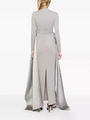 Solace London The Olivia Maxi Dress In Pewter