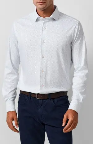 David Donahue Neat Knit Sport Shirt