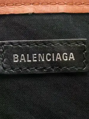 Balenciaga 2000-2026 Navy Cabas S Canvas Tote Bag