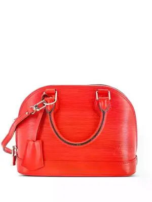 LOUIS VUITTON Alma Handbag Epi Leather Bb Satchel - Red