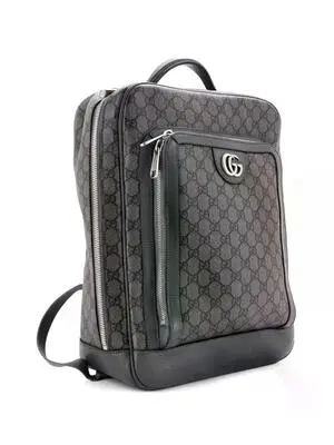 Gucci Ophidia Front Zip Pocket Gg Coated Canvas Medium Backpack
