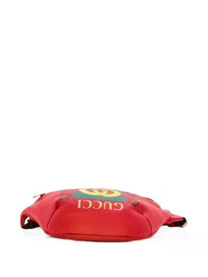 Gucci Logo Printed Leather Medium Belt Bag