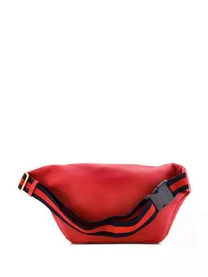 Gucci Logo Printed Leather Medium Belt Bag - Red