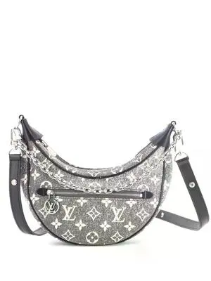 LOUIS VUITTON Loop Monogram-jacquard Denim Shoulder Bag