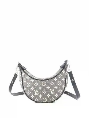 LOUIS VUITTON Loop Monogram-jacquard Denim Shoulder Bag