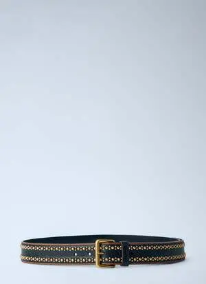 Miu Miu Studded Leather Belt