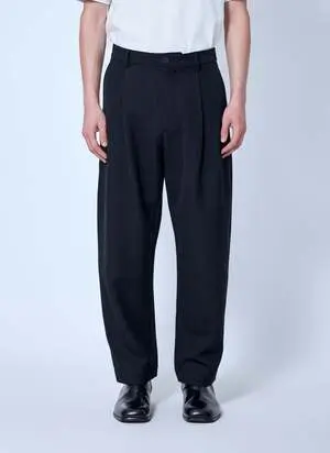 Studio Nicholson Tuck Cotton Tapered Leg Trousers