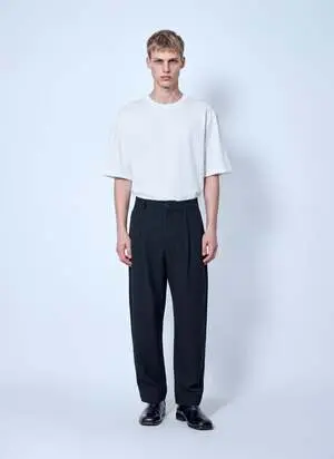 Studio Nicholson Tuck Cotton Tapered Leg Trousers
