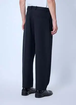Studio Nicholson Tuck Cotton Tapered Leg Trousers