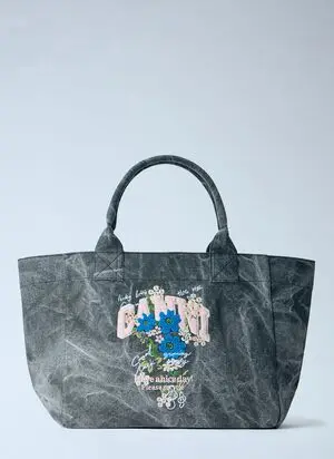 GANNI Medium Trapeze Shopping Bag - Grey