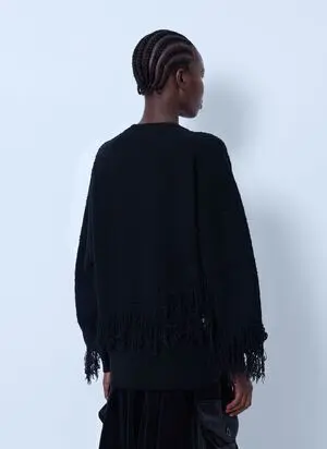 Y3 Knitted 3 Stripes Fringy Sweater