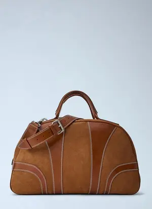 Dries Van Noten Suede Duffle Bag - Brown