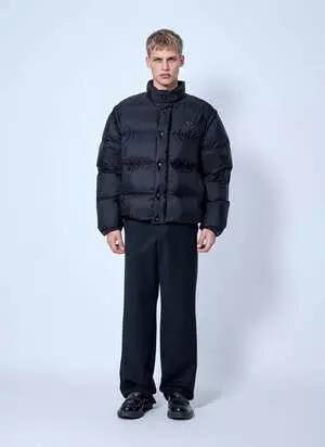 Prada Re-nylon Down Jacket With Removable Sleeves