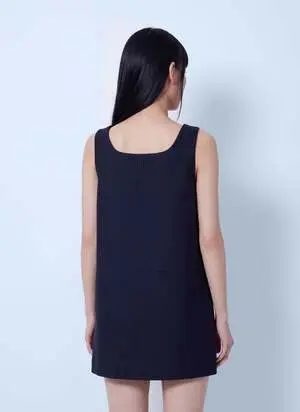 Miu Miu Sleeveless Mini Dress With Bow Detail