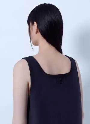 Miu Miu Sleeveless Mini Dress With Bow Detail