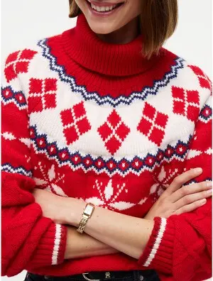Tommy Hilfiger Relaxed Fit Fair Isle Turtleneck Sweater