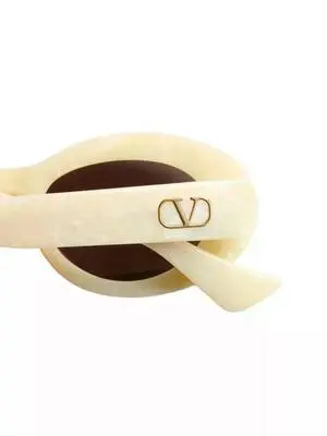 Valentino Garavani Vlogo Oval-frame Sunglasses