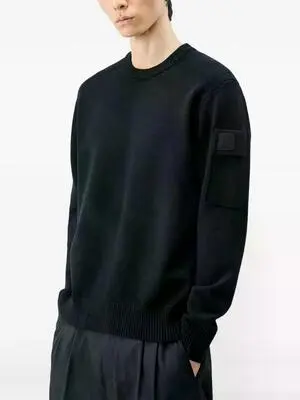 C.P. COMPANY Metropolis Series Extrafine-merino-wool Crewneck Sweater - Black