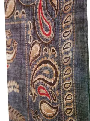 DELL'OGLIO Paisley-print Fringed Scarf