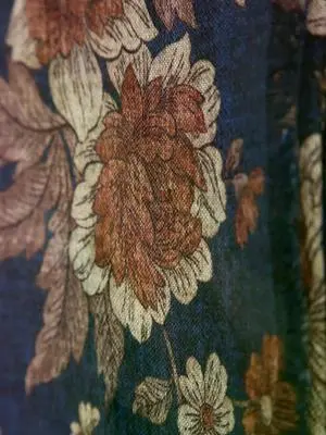DELL'OGLIO Floral-print Frayed Scarf