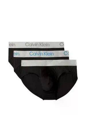 Calvin Klein Logo-waistband Briefs - Black