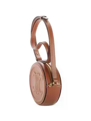 Celine Cuir Triomphe Oval Shoulder Mini Bag
