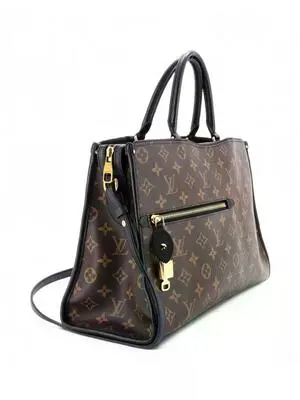 LOUIS VUITTON Popincourt Nm Handbag Monogram Canvas With Leather Mm Satchel - Black
