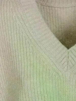 CT PLAGE Ribbed-knit V-neck Sweater