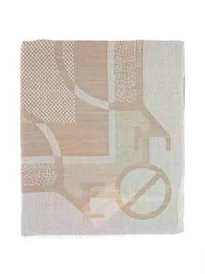 Borbonese Logo-print Fringed Scarf