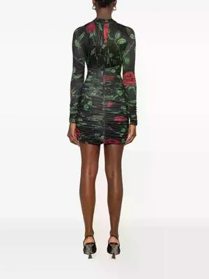 Blumarine Ruched Mini Dress - Black