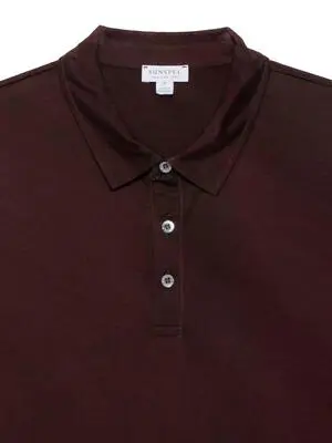 Sunspel Long-sleeve Polo Shirt - Brown