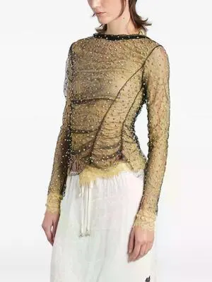 SIEDRES Faye Crystal-embellished Ruched Top