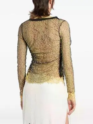 SIEDRES Faye Crystal-embellished Ruched Top