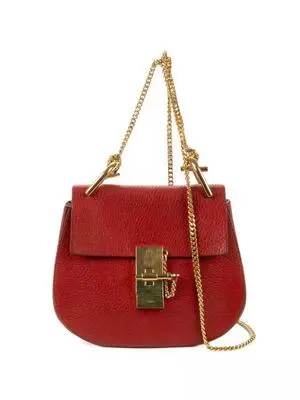 Chloé Mini Drew Leather Shoulder Bag - Red