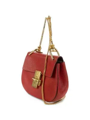Chloé Mini Drew Leather Shoulder Bag - Red