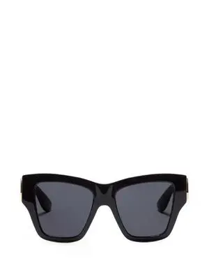 Valentino Garavani Vlogo-plaque Oversized Cat-eye Sunglasses - Black