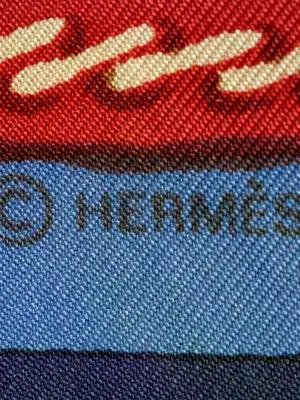 Hermès La Chasse En Afrique Silk Scarf - Blue