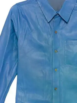 Auralee Faux-leather Button-up Shirt