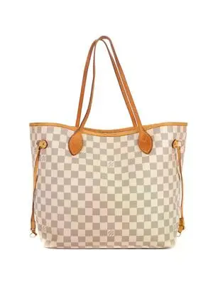 LOUIS VUITTON 2010 Mm Neverfull Damier Azur Tote Bag