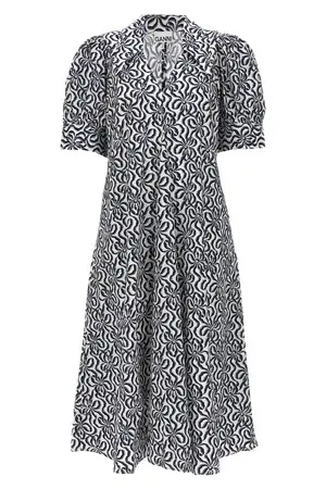 GANNI Printed Dress - Multi
