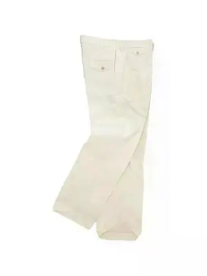 FORTELA Riviera Pleated Cotton Straight-leg Trousers - White